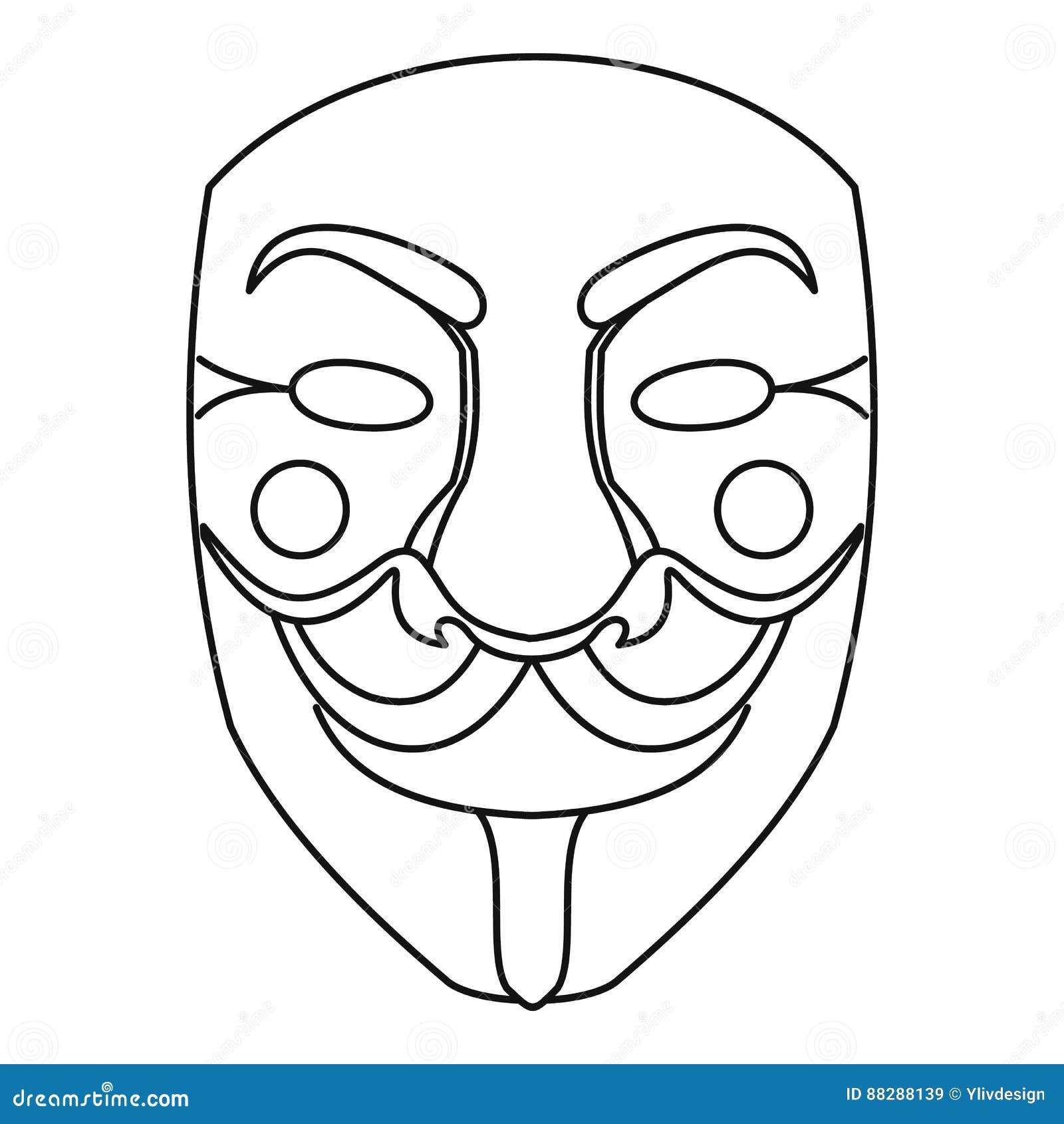 Crime Mask Icon, Outline Style Editorial Stock Image - Illustration of ...