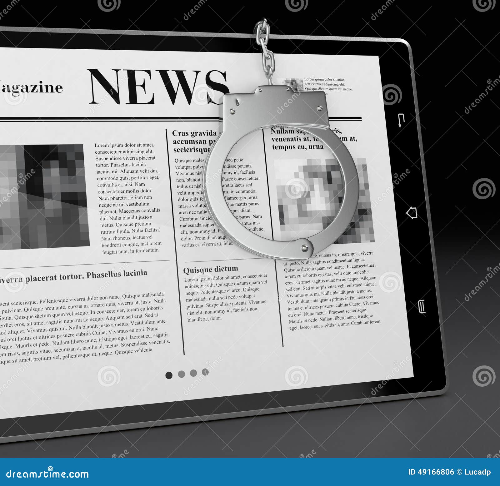 Crime news stock illustration. Illustration of concept - 49166806