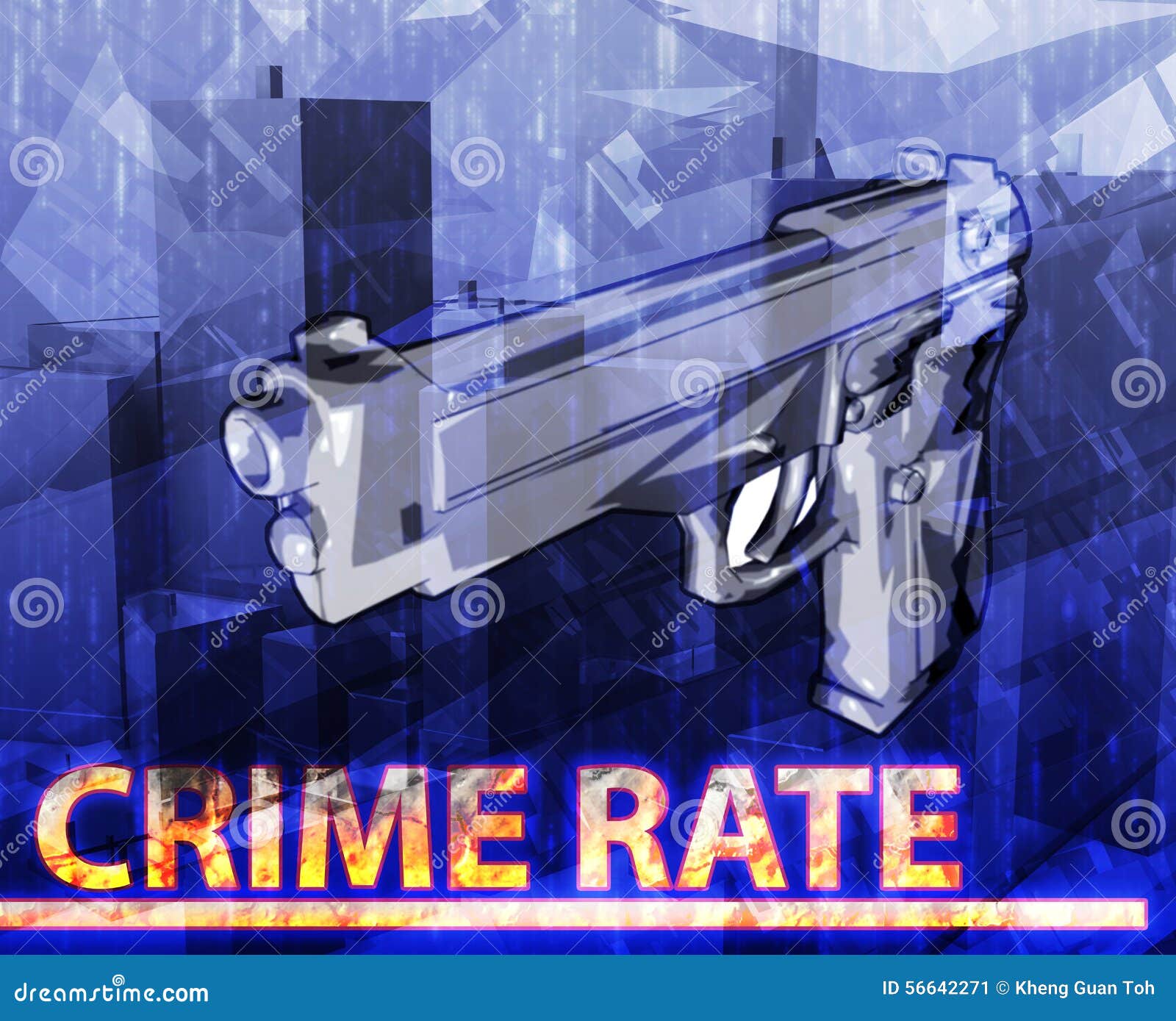 Crime Rate Abstract Concept Digital Illustration Stock Illustration ...