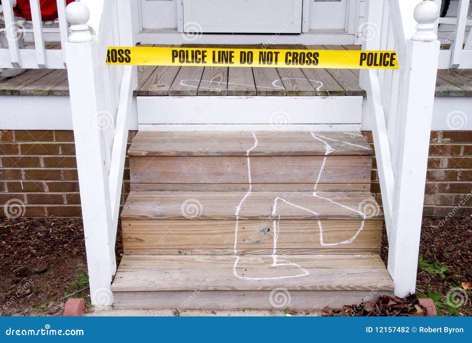 Crime Scene stock photo. Image of investigation, chalk - 12157482