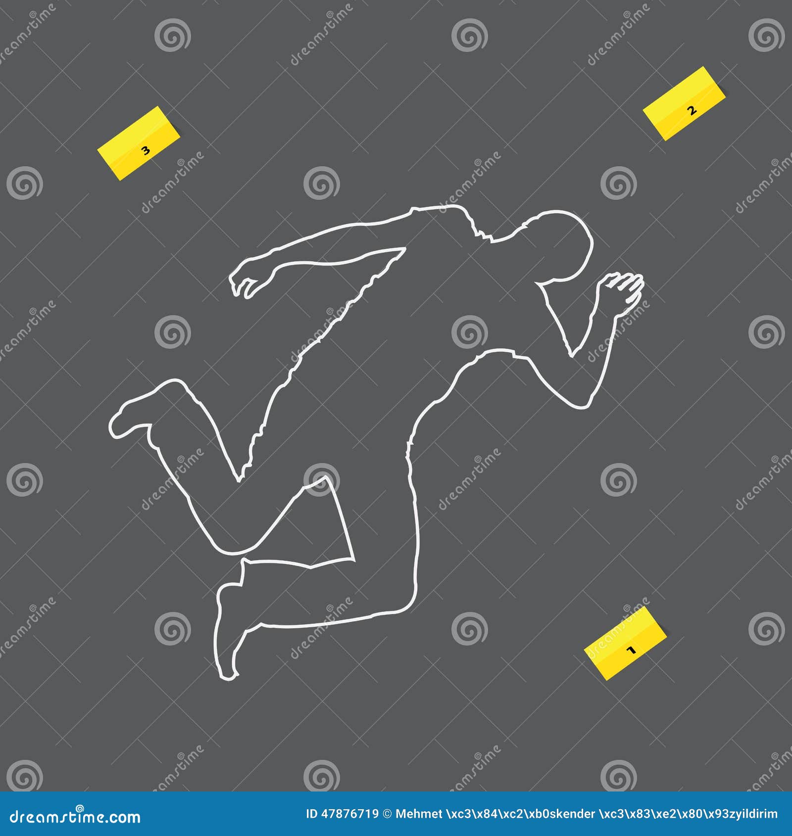 Crime Scene Cartoon Vector | CartoonDealer.com #47876719