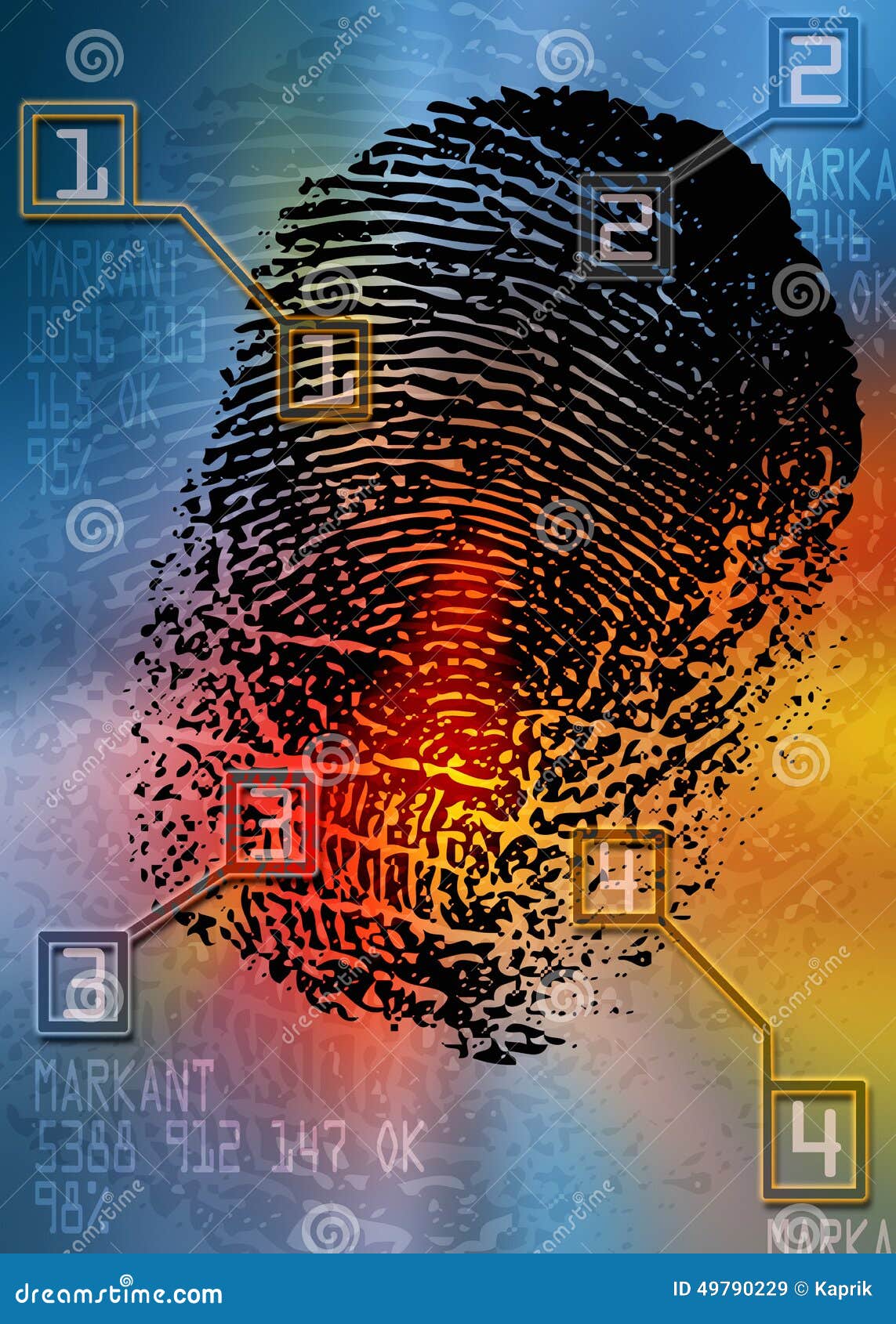 Crime Scene - Biometric Security Scanner - Identification Stock ...