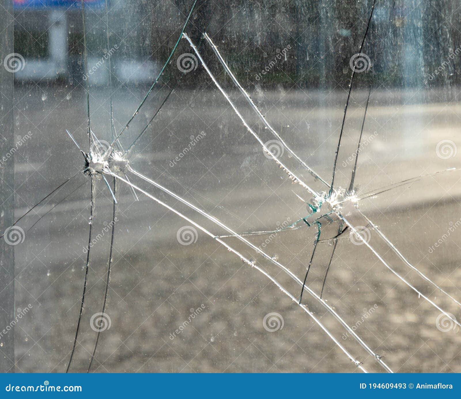 Crime Scene Bullet Holes in the Window Stock Image - Image of pane ...