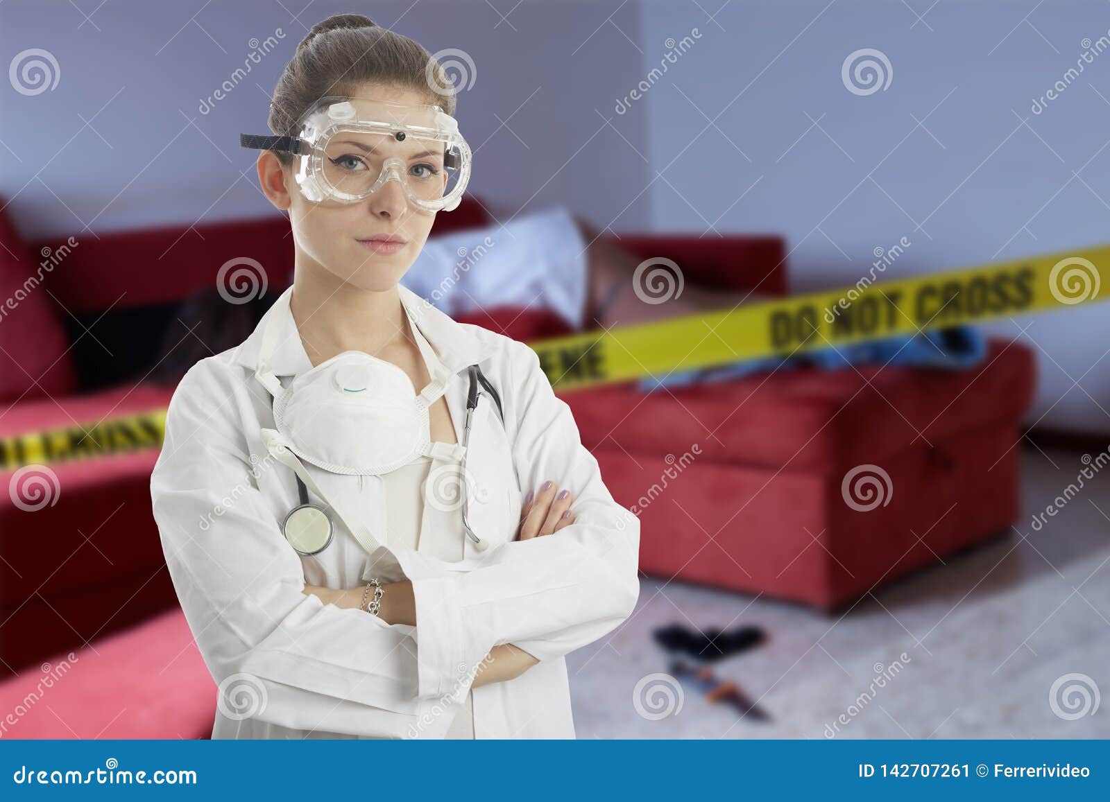 Crime Scene - Doctor Forensic Stock Image - Image of inspector, corpse ...