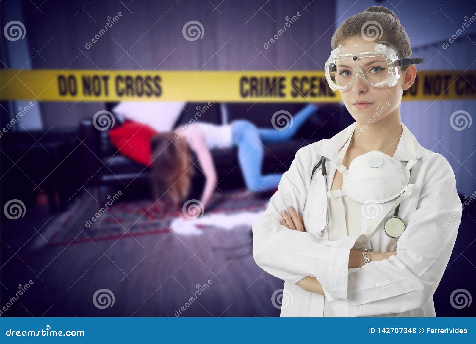 CRIME SCENE - Forensic Doctor Stock Photo - Image of lying, evidence ...