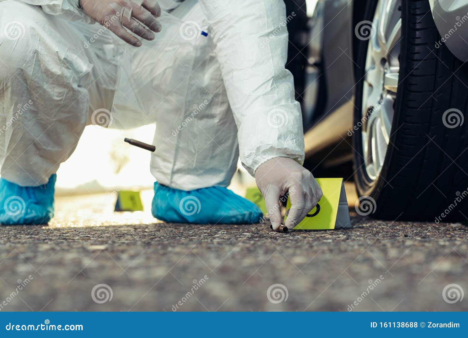 Crime Scene Investigation. Forensic Science -place of Shooting. Stock ...