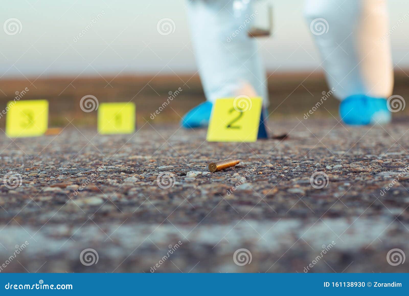 Crime Scene Investigation. Forensic Science -place of Shooting. Stock ...