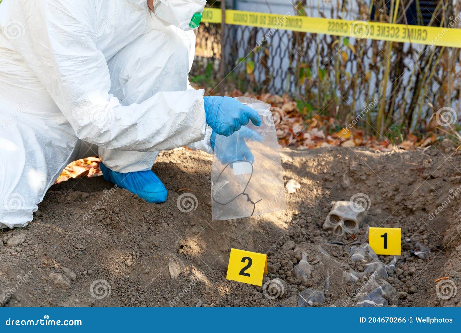 War Crime Investigation. Forensic Science Specialist at Work. Stock ...