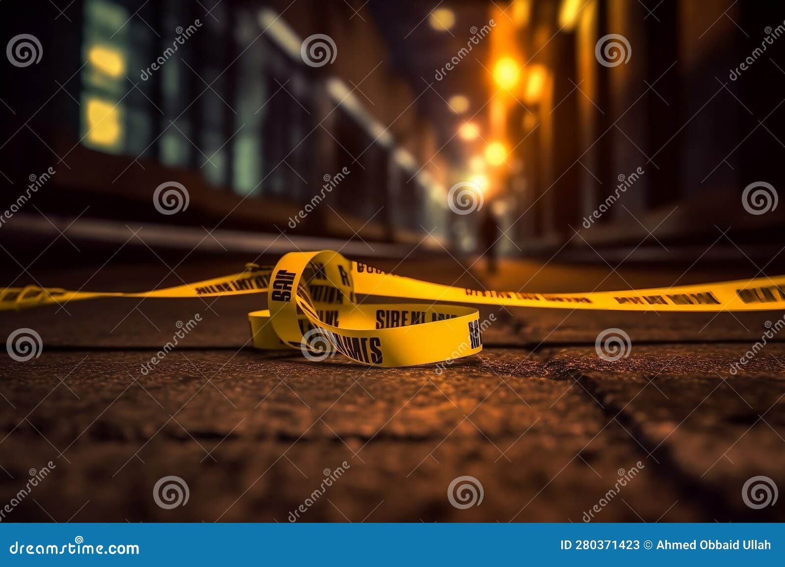 Crime Scene Tape for Area Cordon Covering, Generative Ai Stock ...