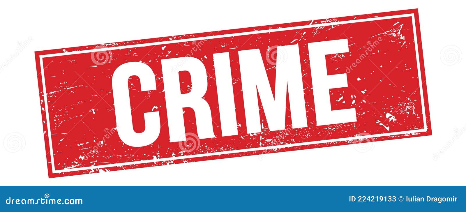 CRIME Text on Red Grungy Rectangle Stamp Stock Illustration ...