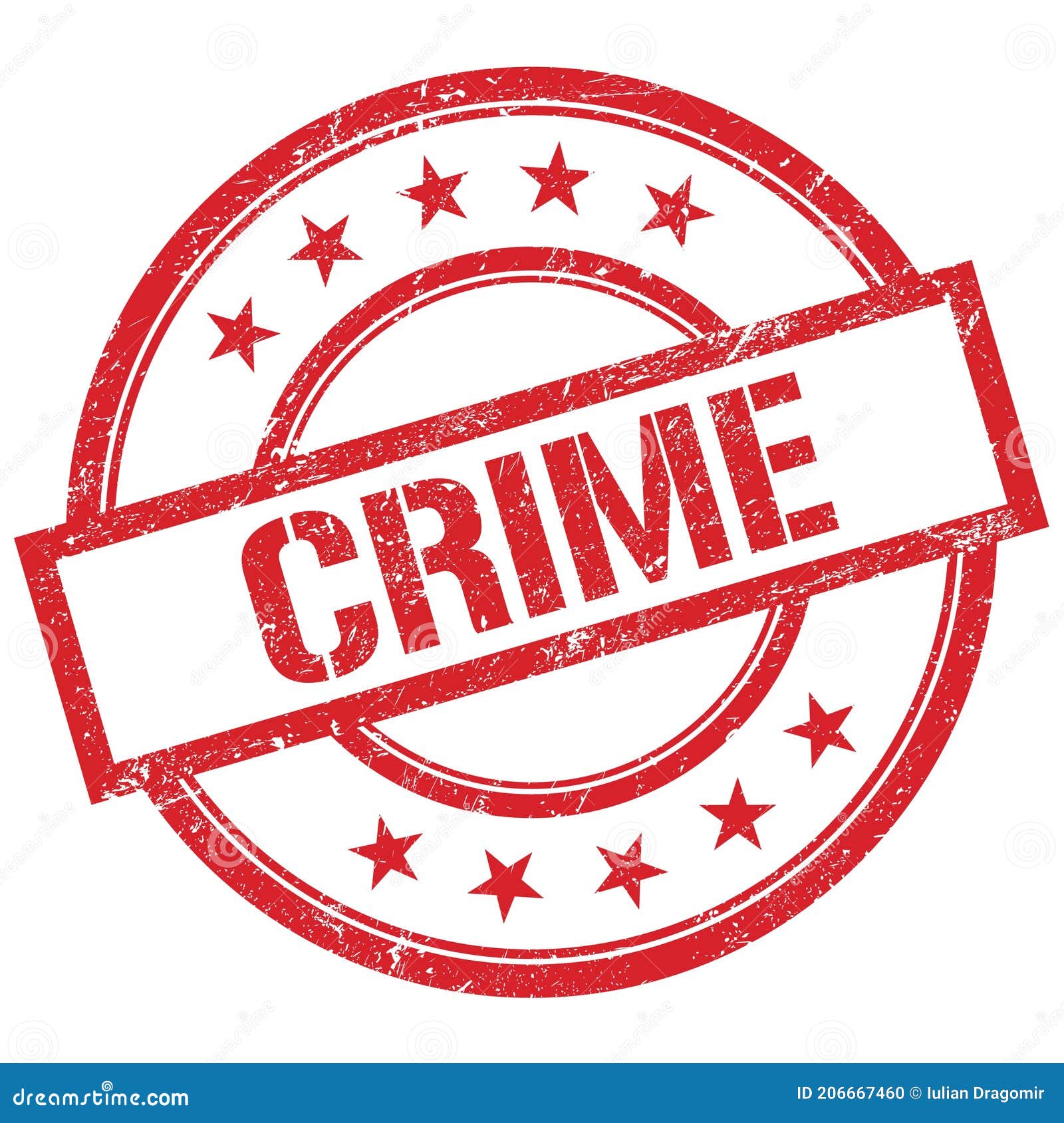 CRIME Text Written on Red Vintage Stamp Stock Illustration ...