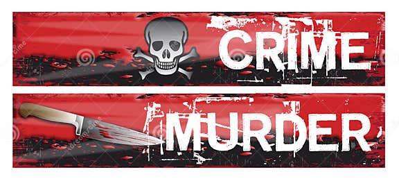 Crime Themed Banners stock illustration. Illustration of splatter ...