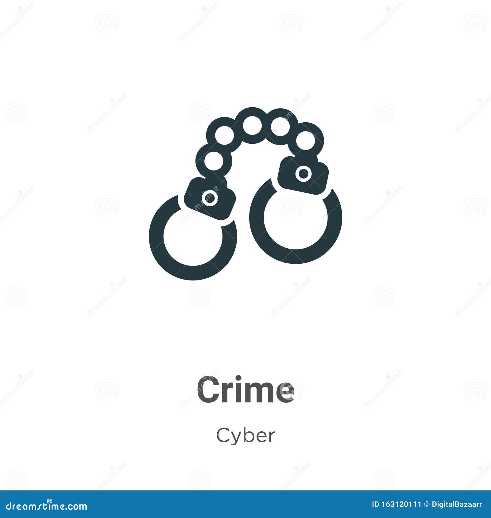 Crime Vector Icon on White Background. Flat Vector Crime Icon Symbol ...