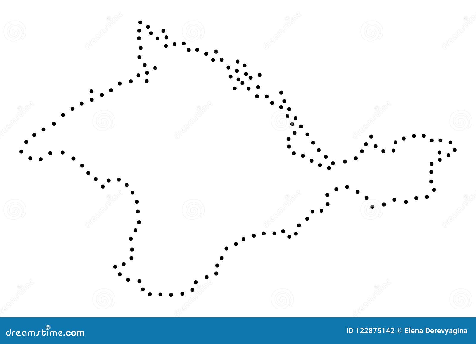 Crimea Abstract Schematic Map from the Black Dots Along the Perimeter ...