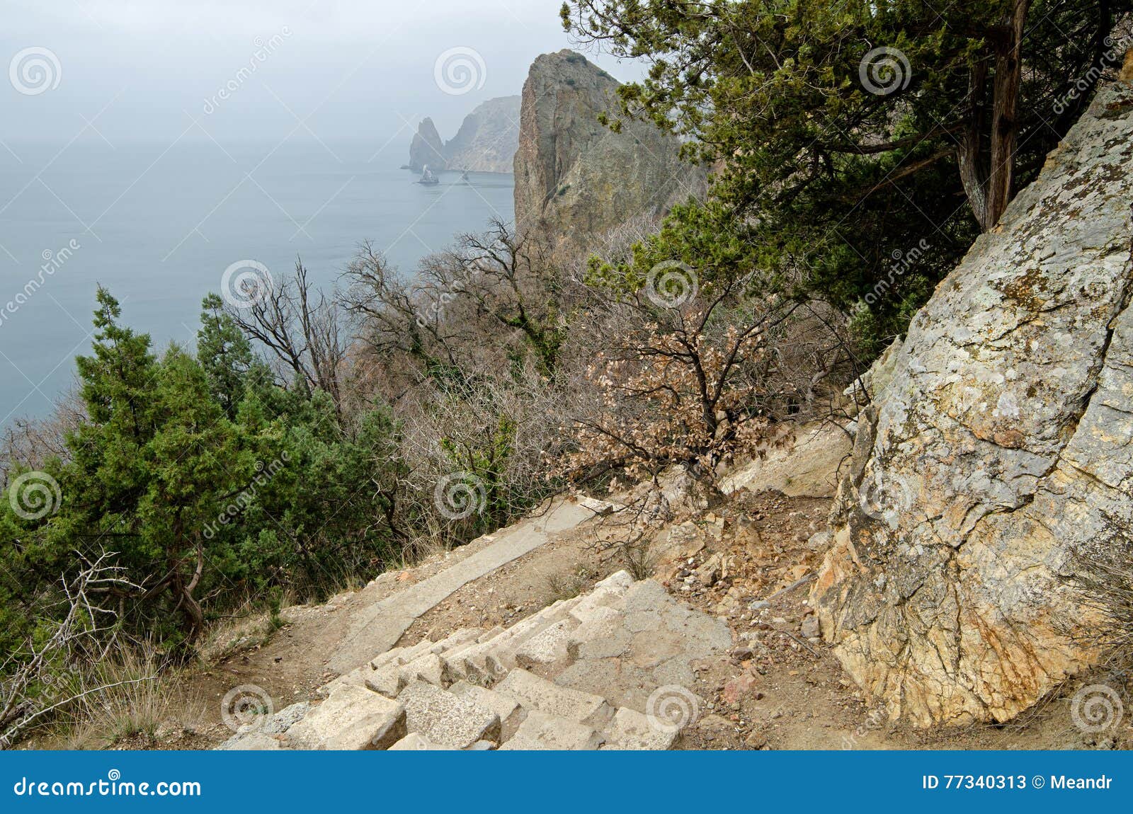 Crimea coast stock image. Image of nature, hilliness - 77340313