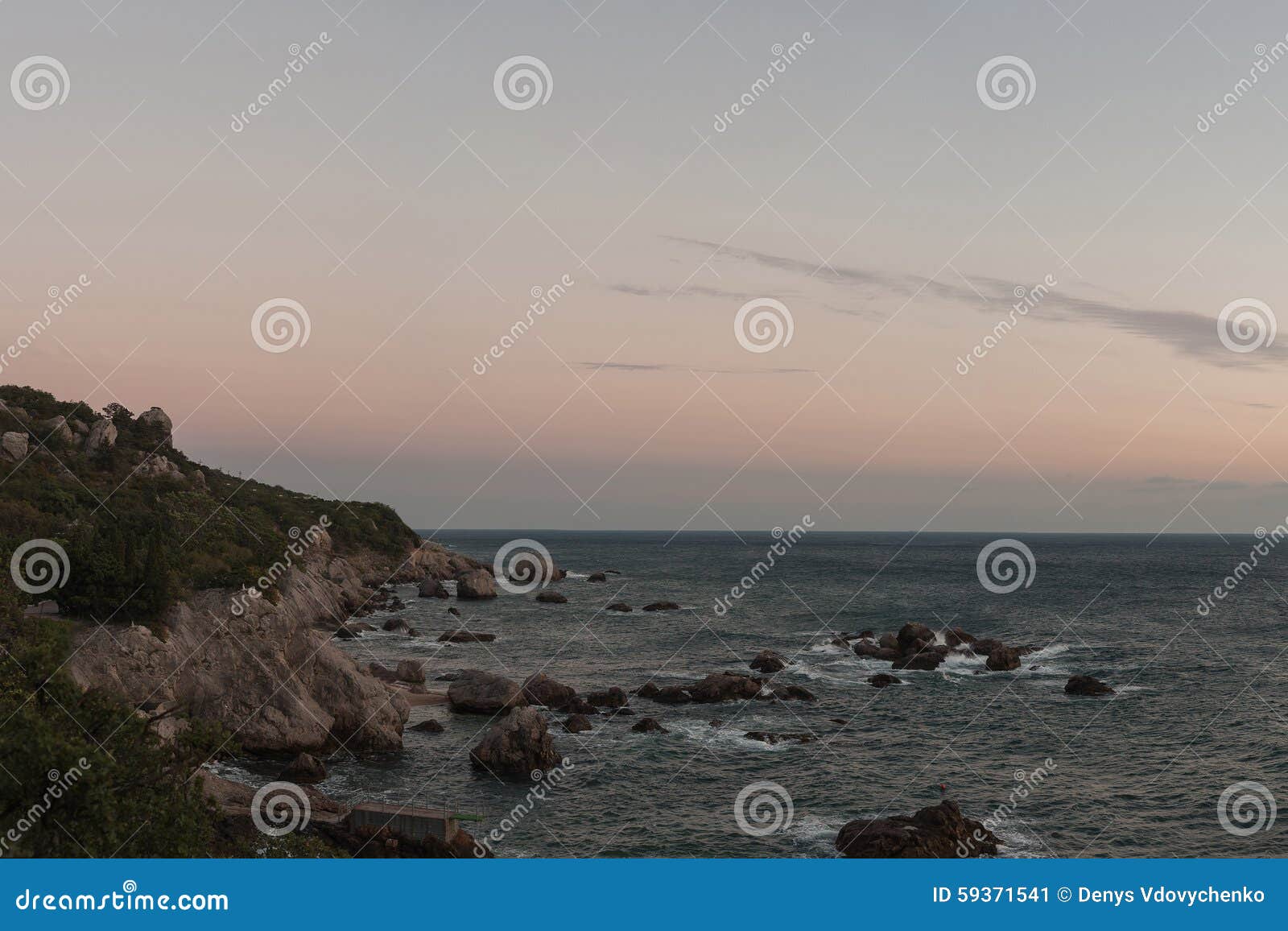 Crimea Landscape with Black Sea Coast Stock Image - Image of crimea ...