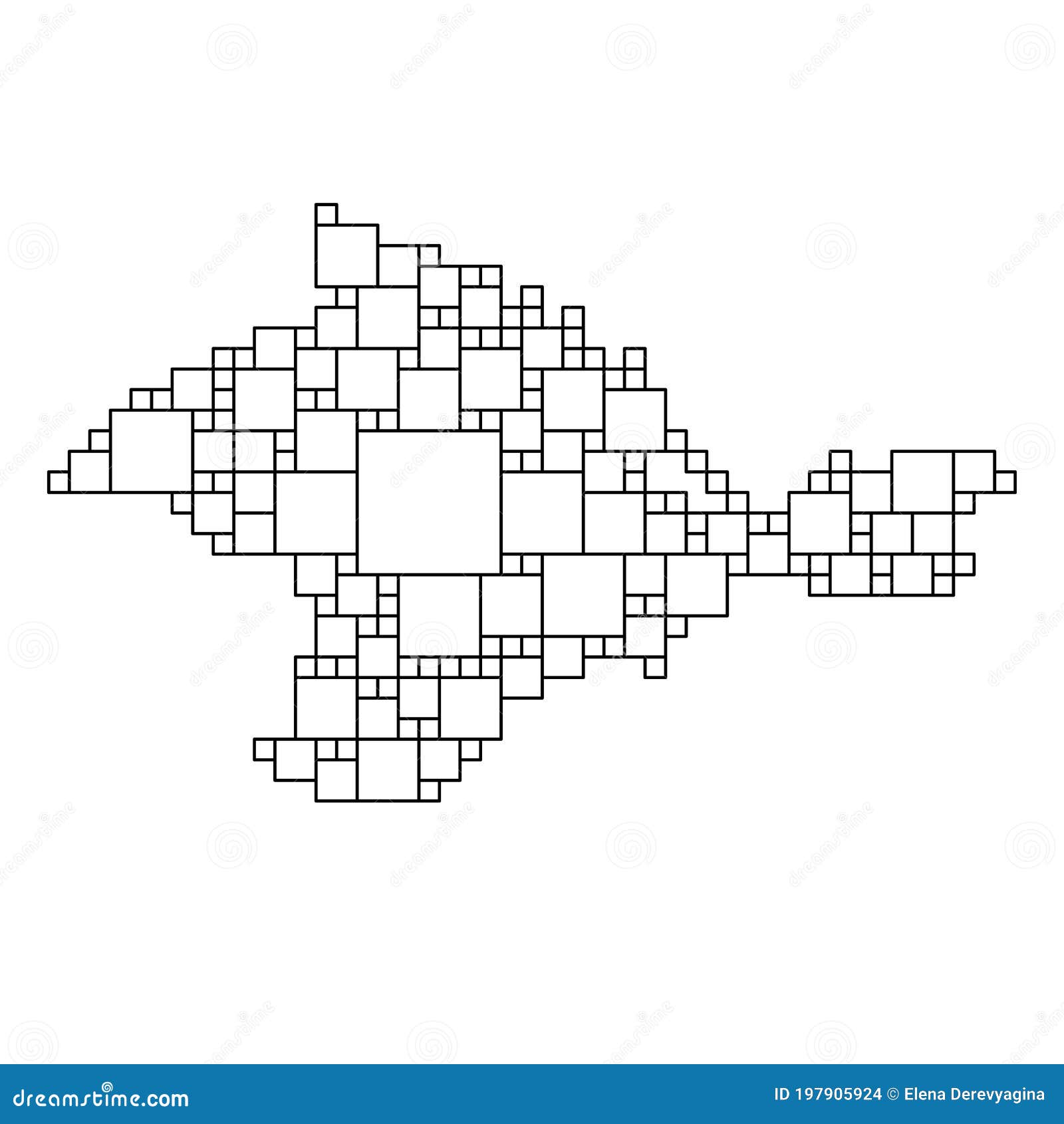 Crimea Map Of Black Contour Curves On White Background Of Vector Stock ...