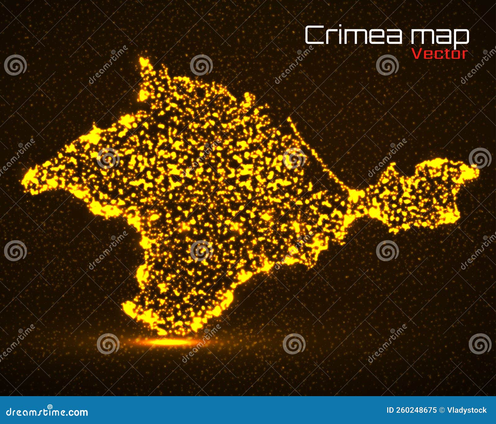 Crimea Map with Glowing Particles Stock Image - Image of glitter ...