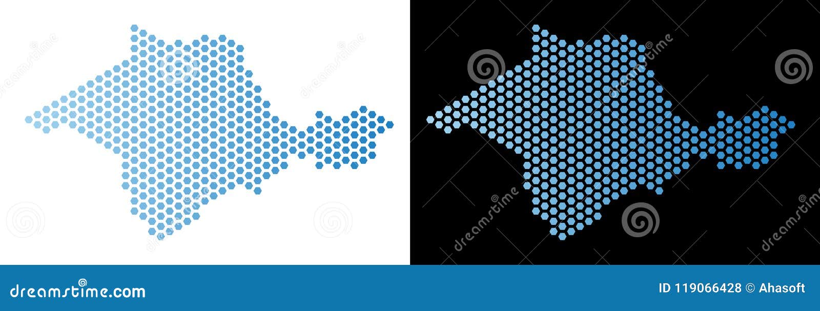 Crimea Map Hex Tile Abstraction Stock Vector - Illustration of area ...