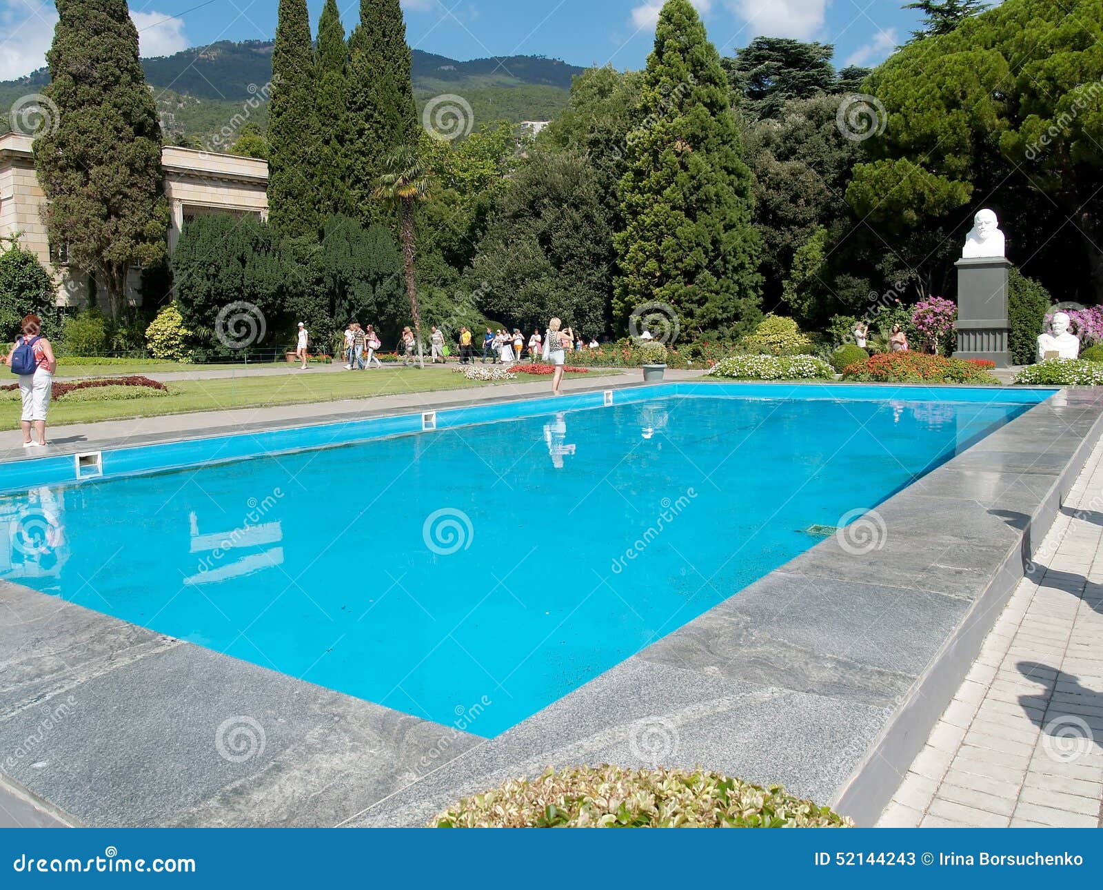 Crimea. the Pool in a Botanical Garden Editorial Stock Photo - Image of ...