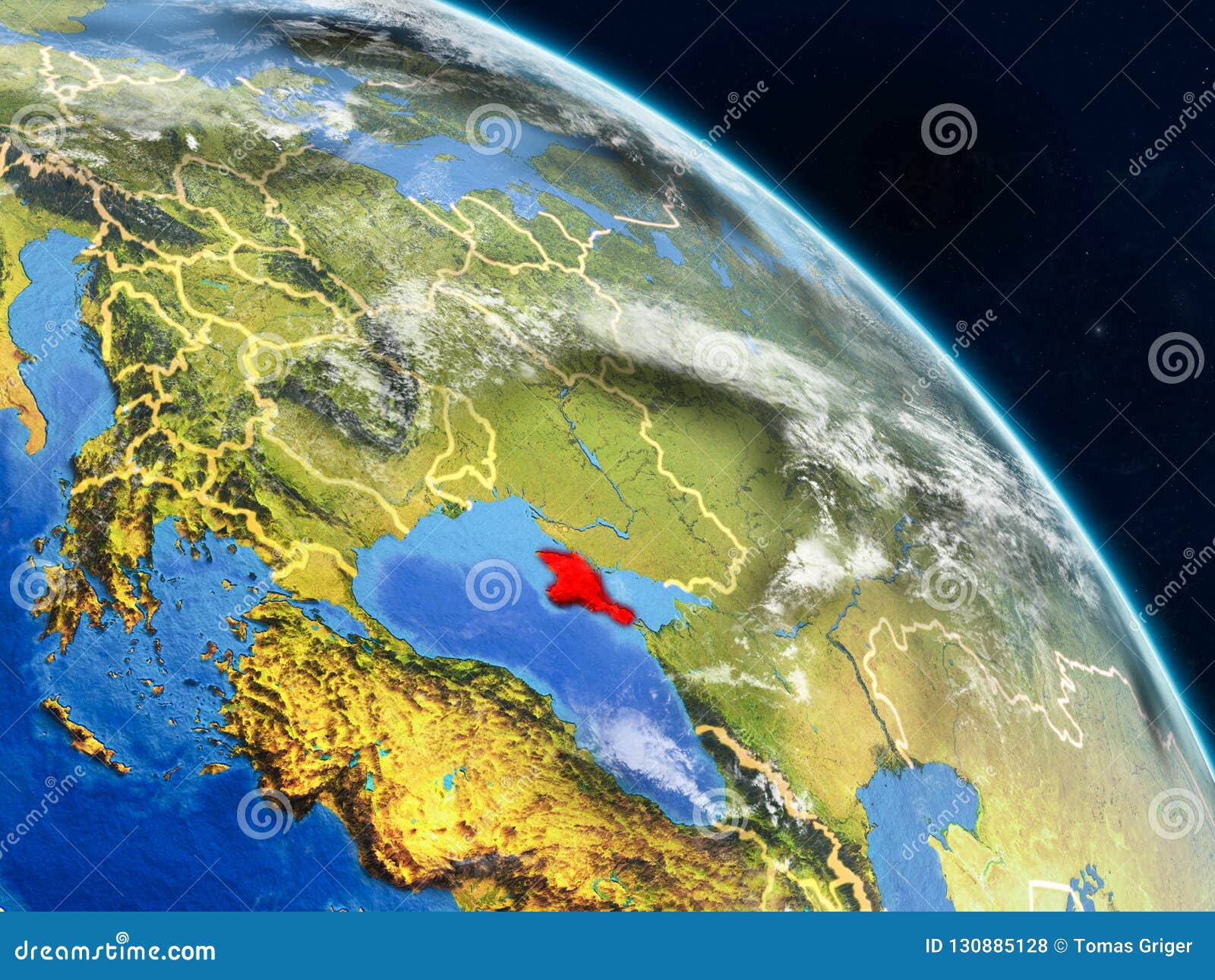 Crimea from space stock illustration. Illustration of international ...