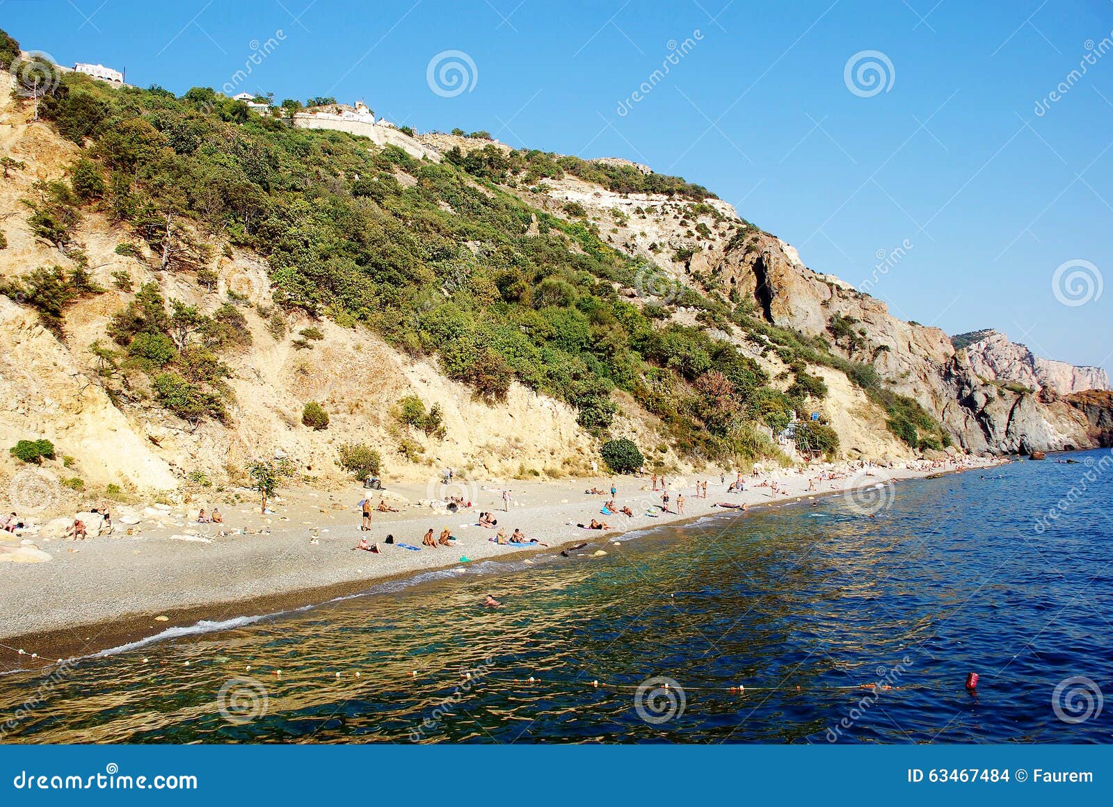 Crimea. View of Jasper Beach from the Black Sea Editorial Stock Image ...