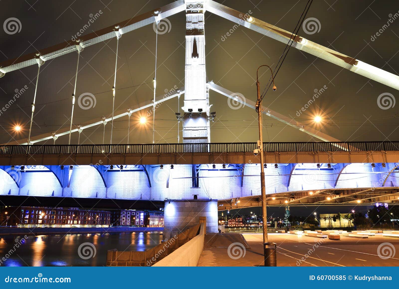 Crimean bridge stock image. Image of moscow, reflection - 60700585
