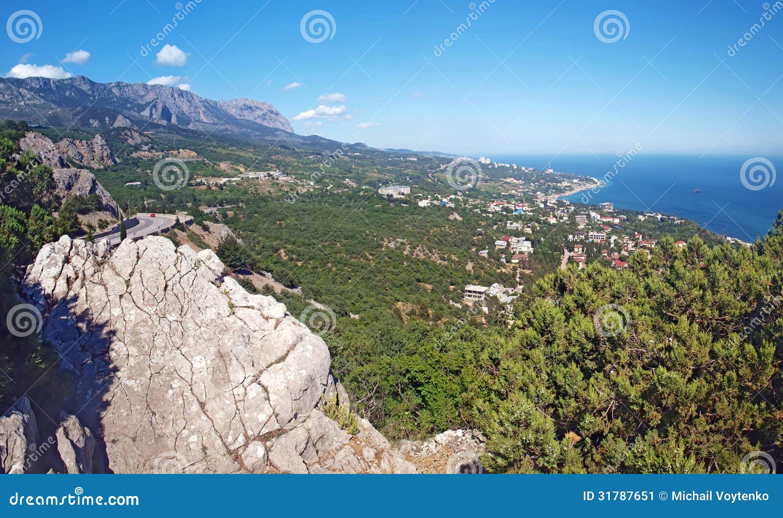 Crimean Mountains Landscape Panorama Stock Image - Image of hiking ...