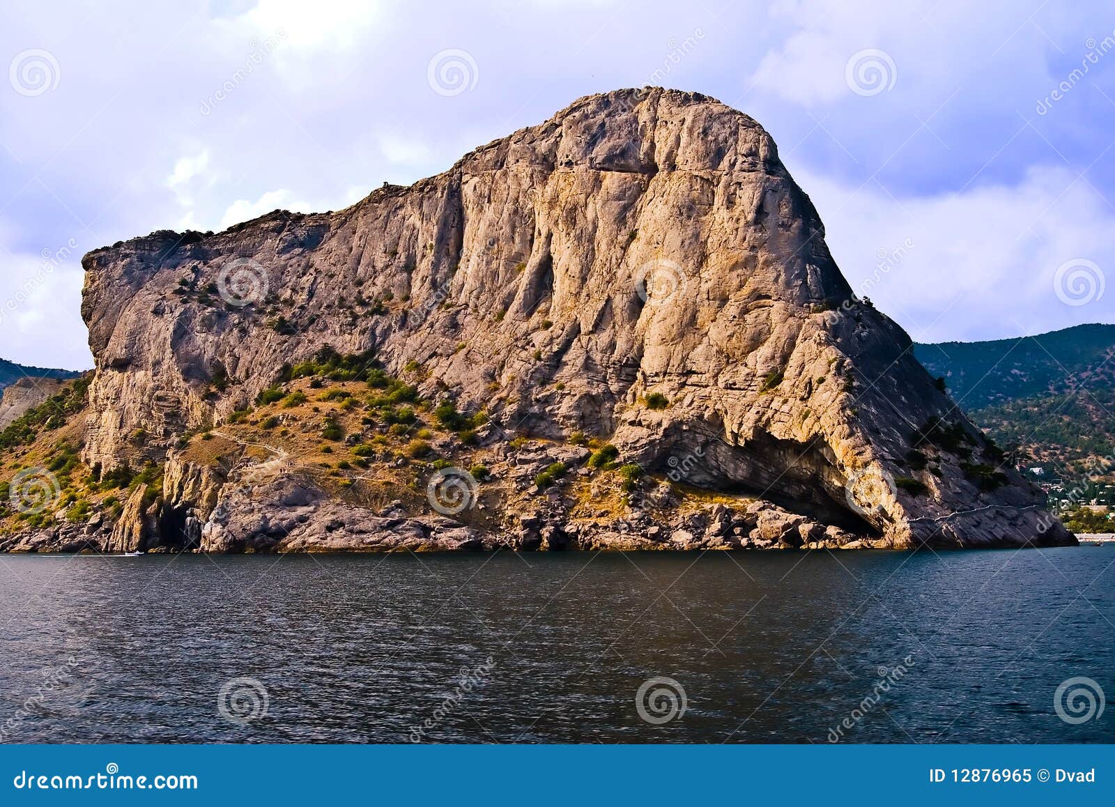 Crimean Mountains from the Sea Stock Image - Image of water, rock: 12876965