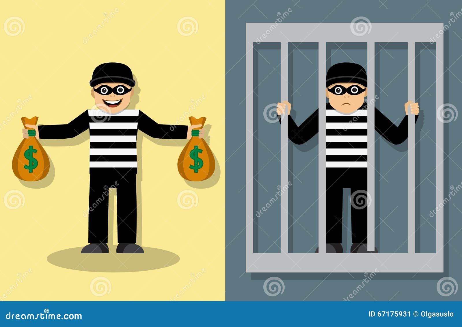 Crimen y castigo ilustración del vector. Ilustración de gente - 67175931