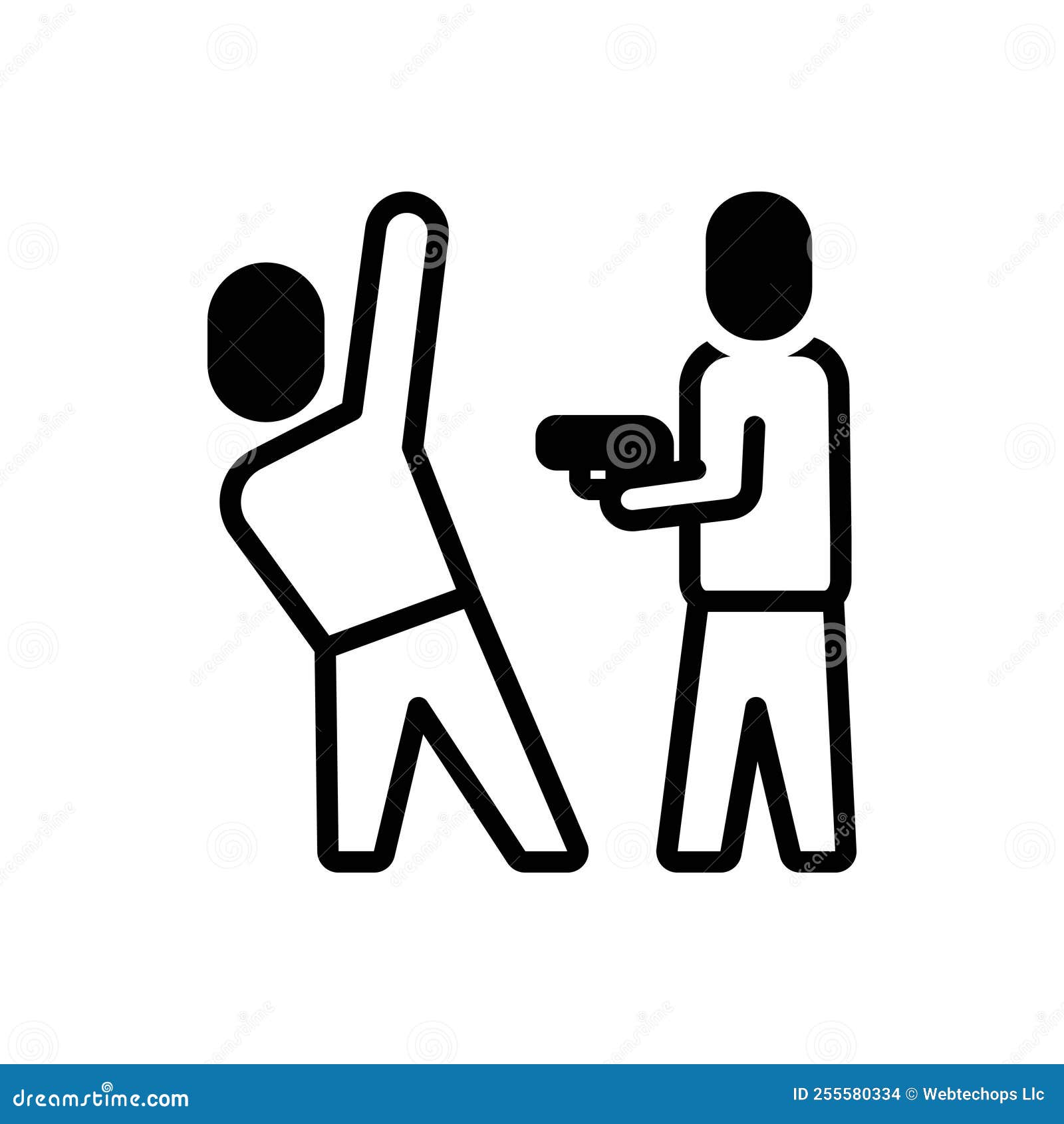 Black Solid Icon for Crimes, Offense and Delinquency Stock Illustration ...