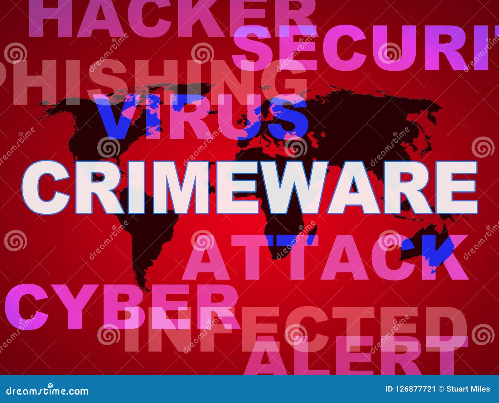 Crimeware Digital Cyber Hack Exploit 2d Illustration Stock Illustration ...