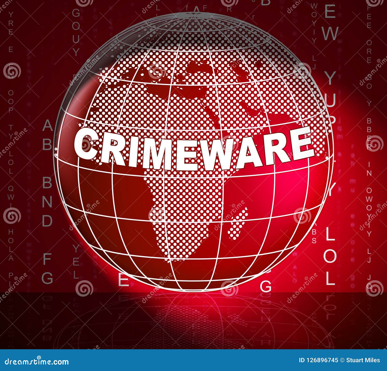 Crimeware Digital Cyber Hack Exploit 3d Illustration Stock Illustration ...