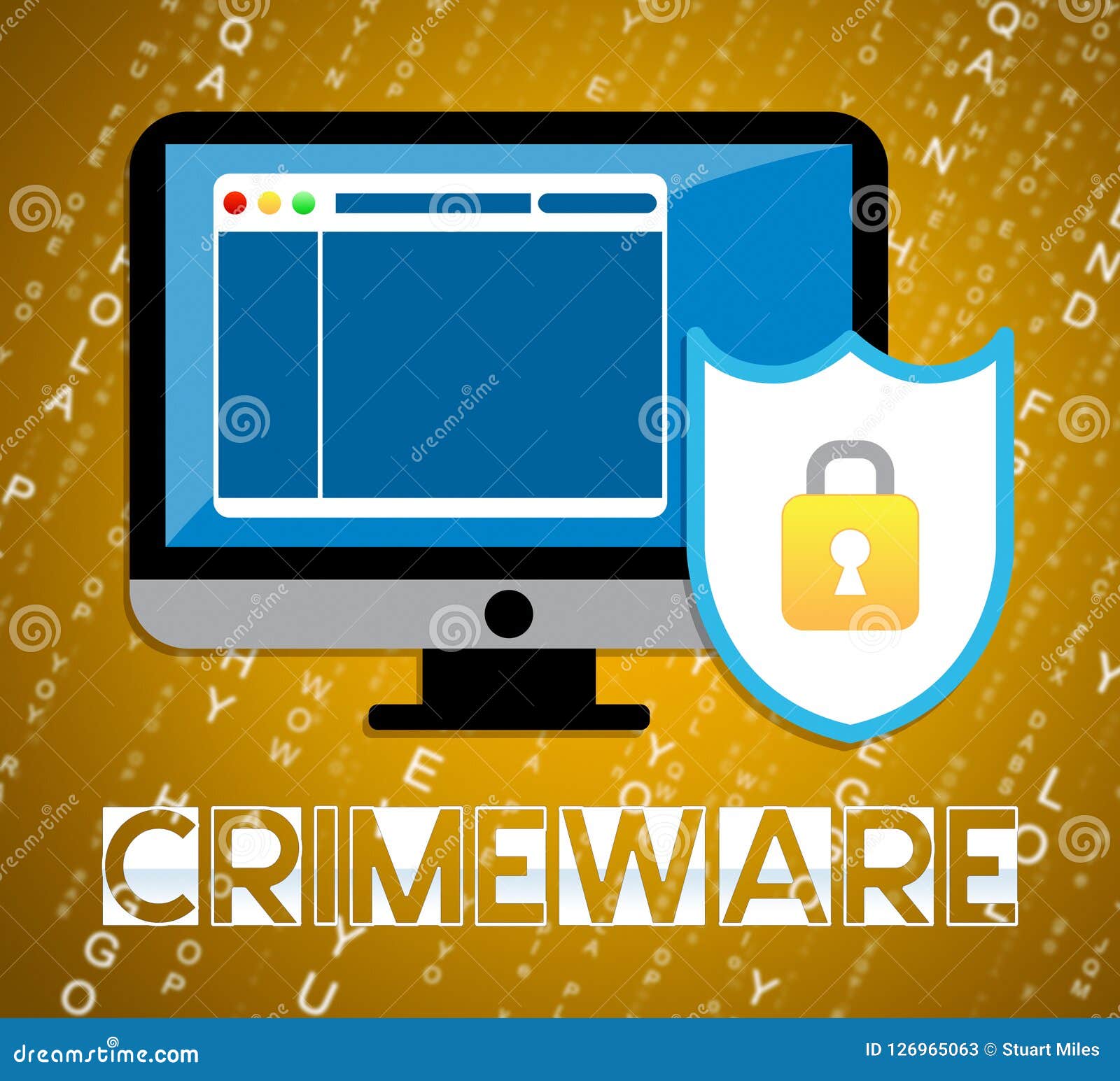 Crimeware Digital Cyber Hack Exploit 2d Illustration Stock Illustration ...