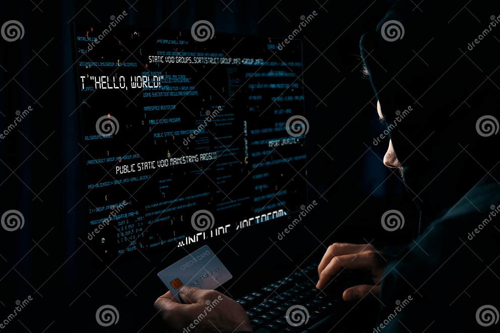 Criminal Anonymous Male Approaching Credit Card& X27;s Personal ...