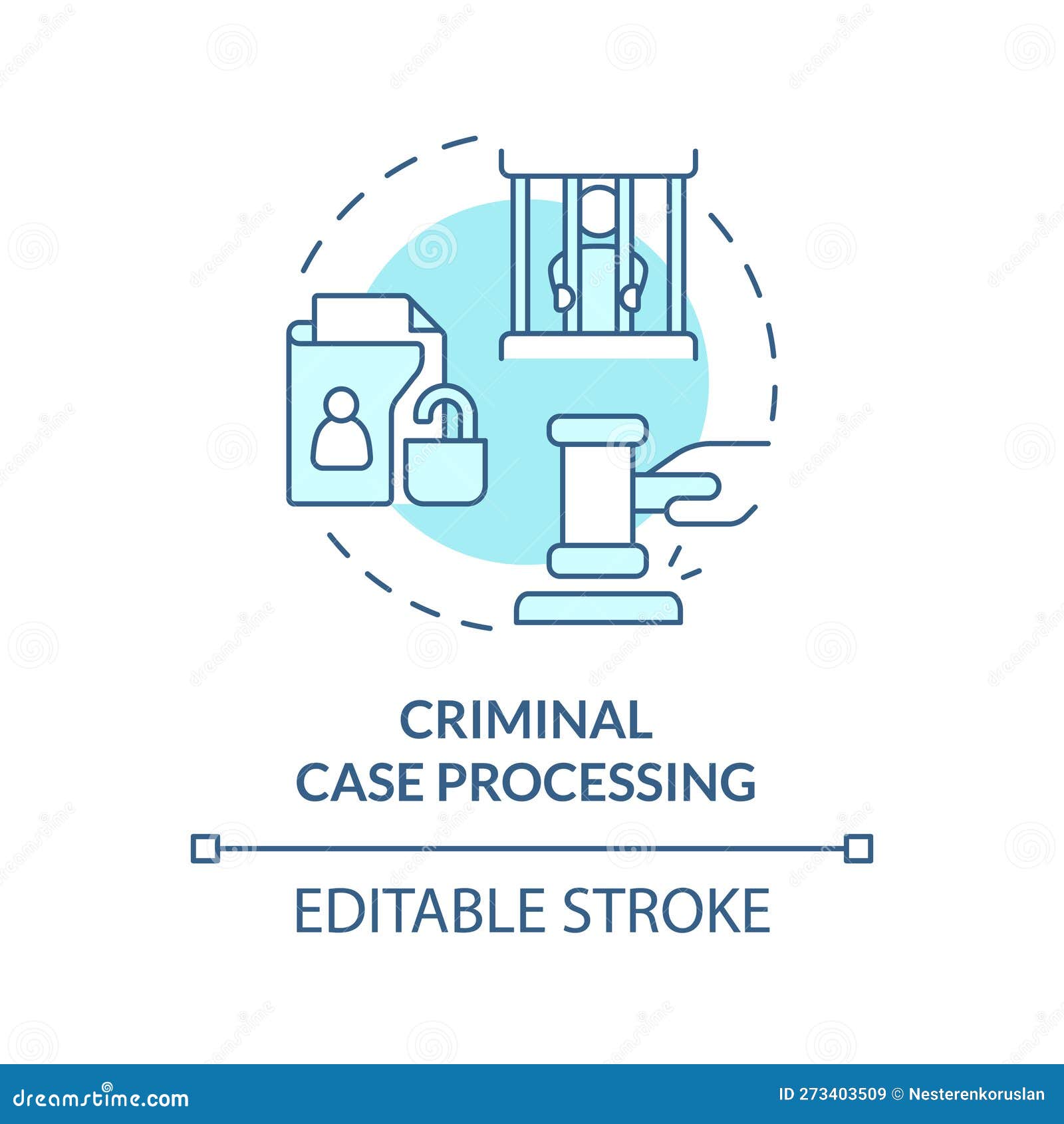 Criminal Case Processing Blue Concept Icon Stock Illustration ... Criminal Case Processing Blue Concept Icon Stock Illustration ...