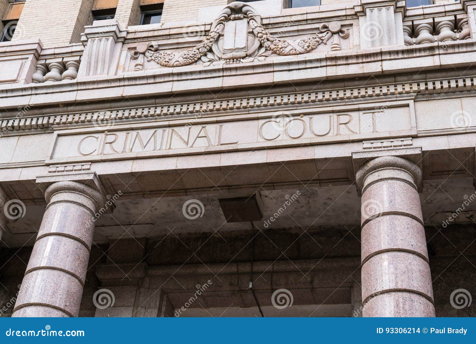 Criminal Court Sign on Front of Building Stock Photo - Image of sign ...