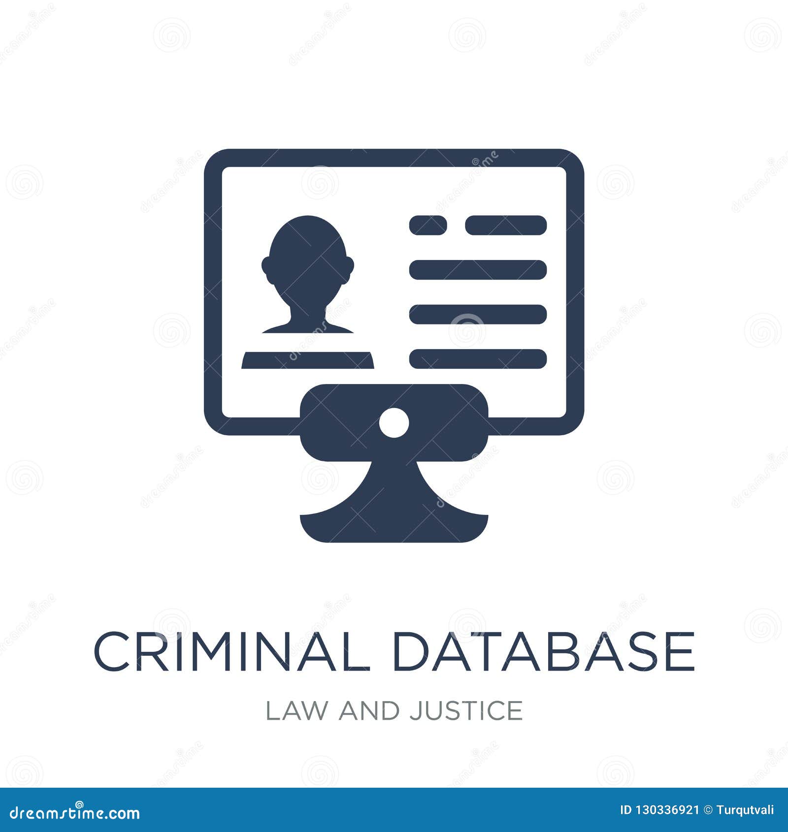 Criminal Database Icon. Trendy Flat Vector Criminal Database Icon on ...