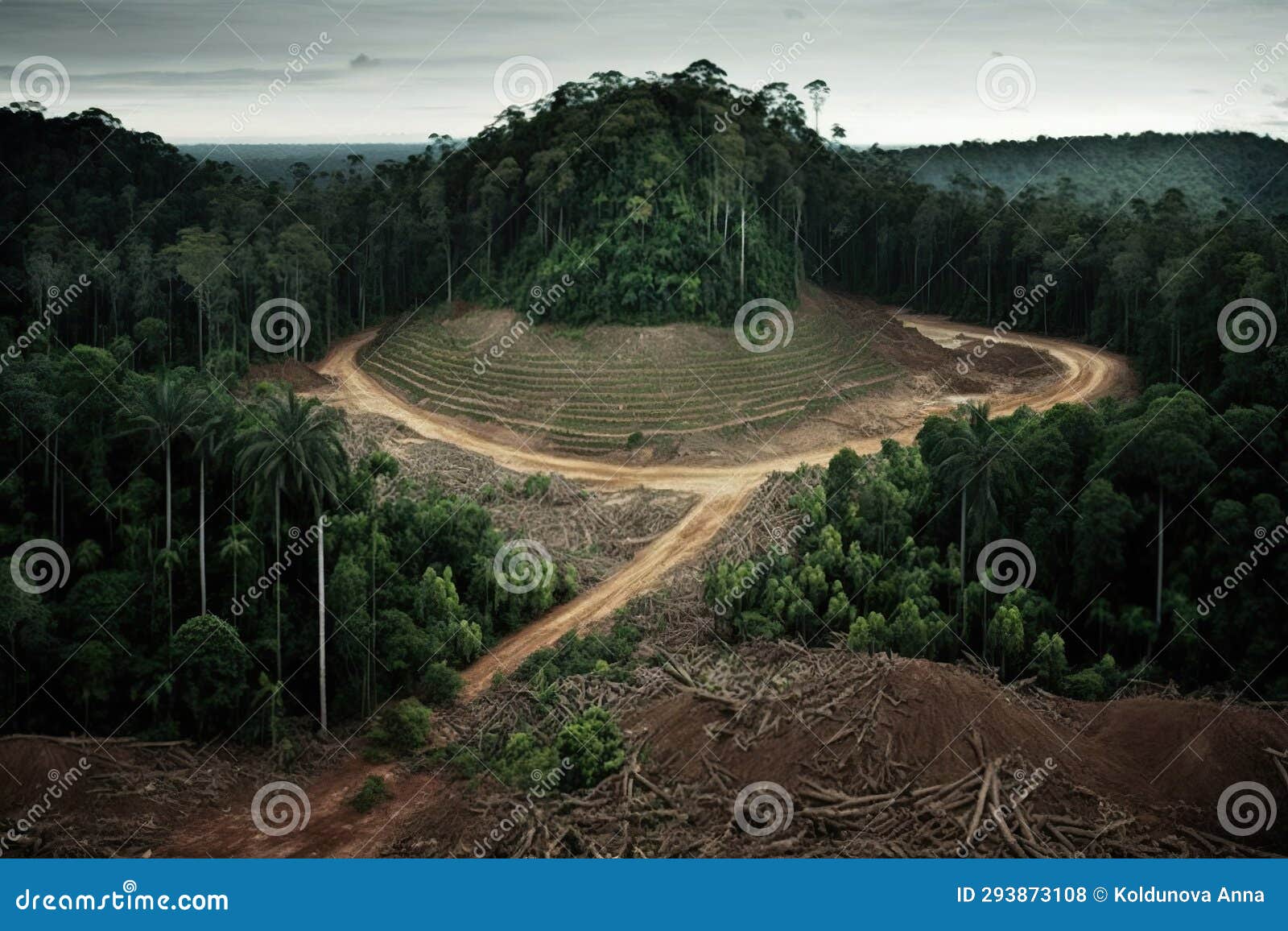 Criminal Deforestation of the Rainforest, Concept of Environmental ...