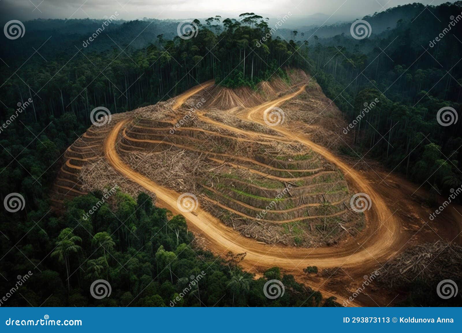 Criminal Deforestation of the Rainforest, Concept of Environmental ...