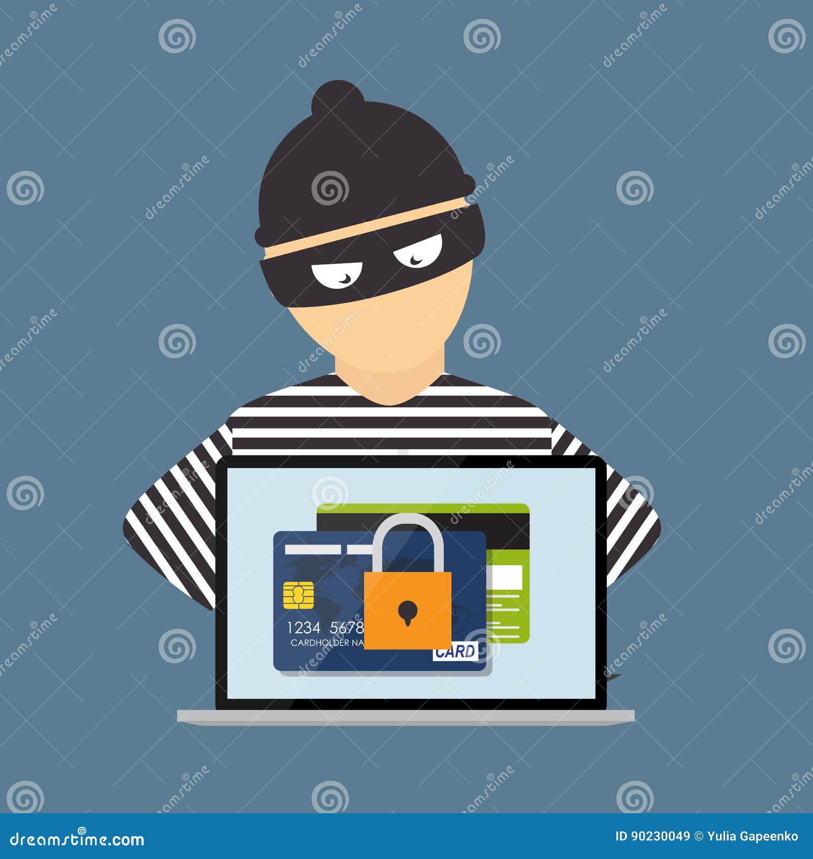 Criminal Hacker, Concept of Fraud, Cyber Crime. Vector Illustration ... Criminal Hacker, Concept of Fraud, Cyber Crime. Vector Illustration ...