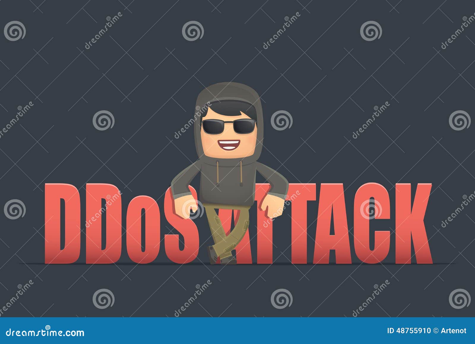 Criminal Hacker Makes an Unauthorized Attack on the Site Stock ...