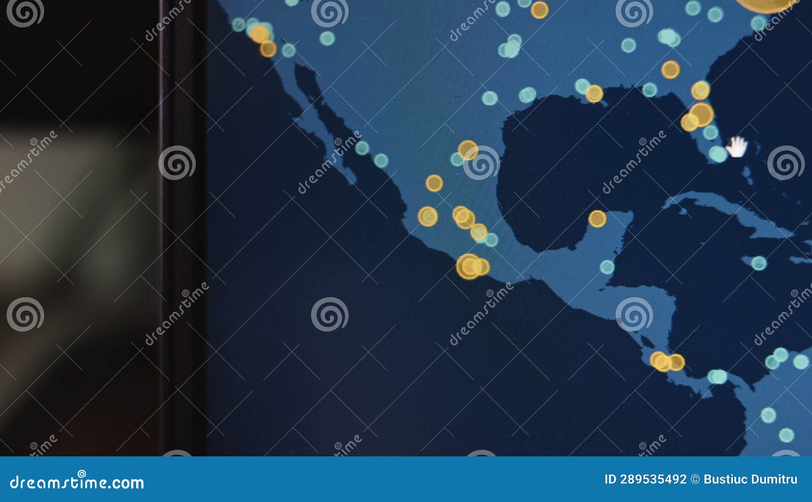 Criminal Hacker Using Computer Pointing To a World Map for Organizing ...