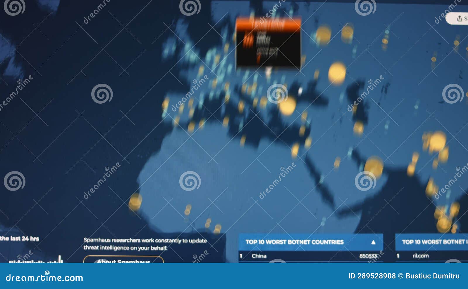 Criminal Hacker Using Computer Pointing To a World Map for Organizing ...