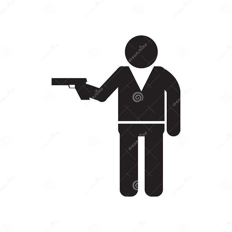 Criminal Heist Icon Vector Sign And Symbol Isolated On White Background