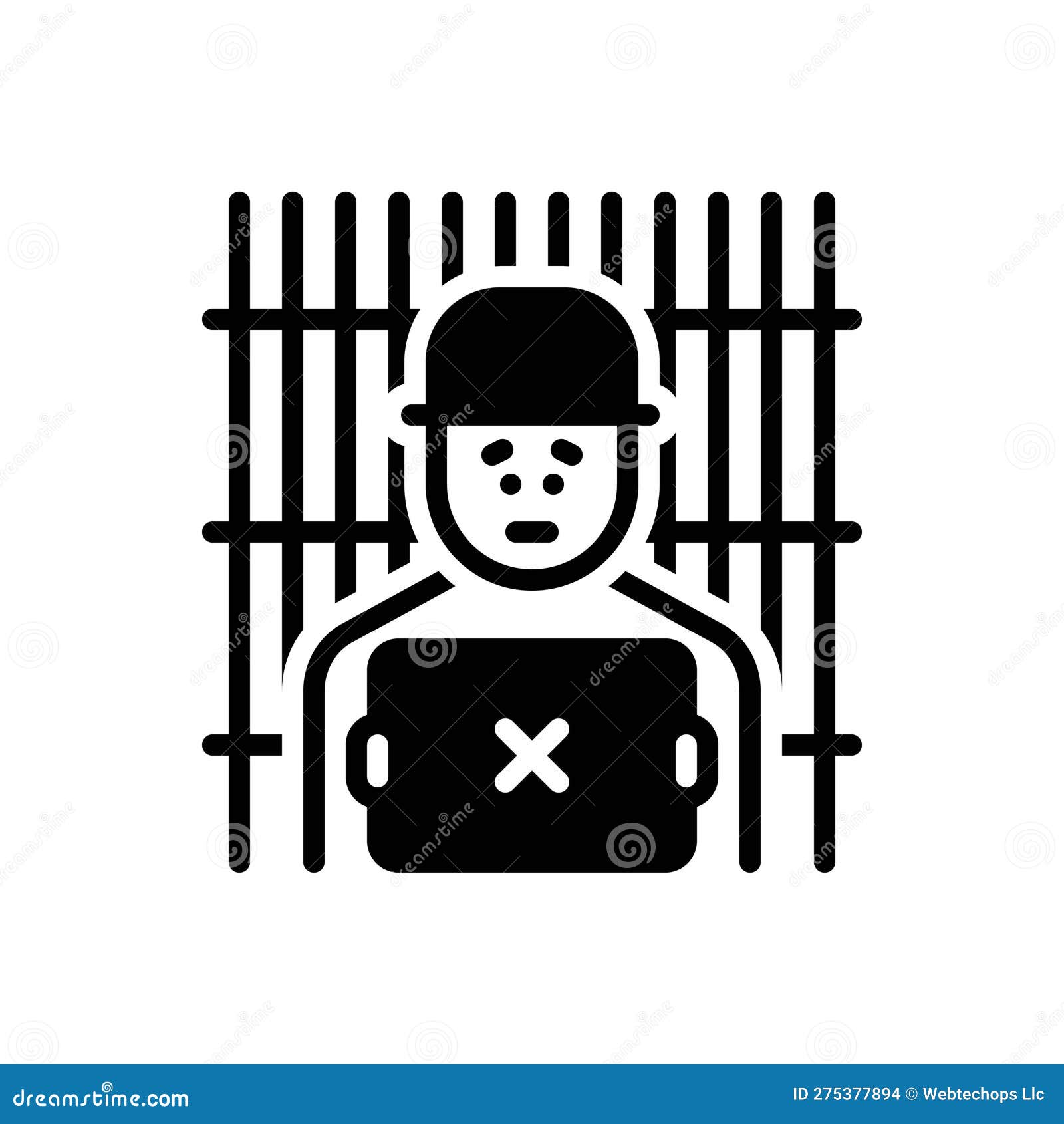 Black Solid Icon for Criminal, Convicted and Doomed Stock Vector ...