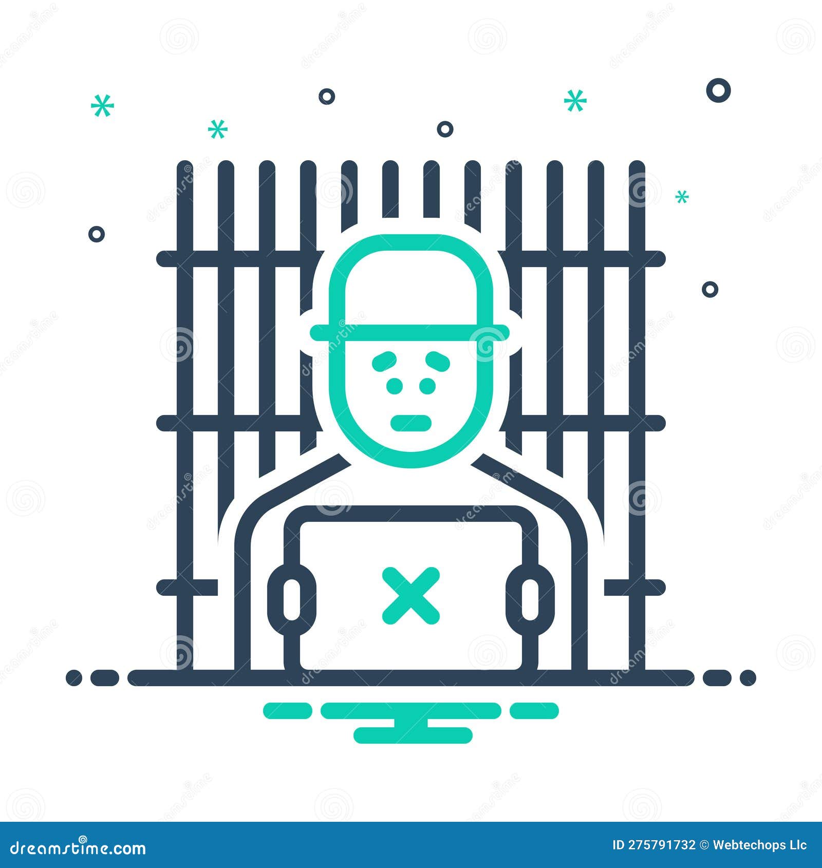 Mix Icon for Criminal, Convicted and Jailbird Stock Vector ...