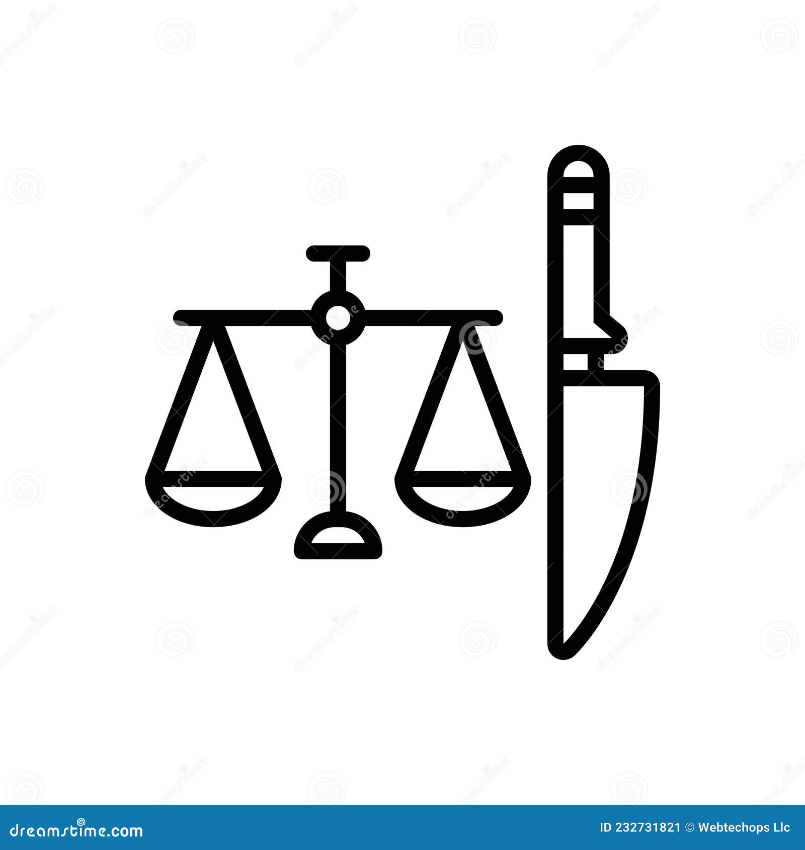 Black Line Icon for Criminal, Delinquent and Guilty Stock Vector ...