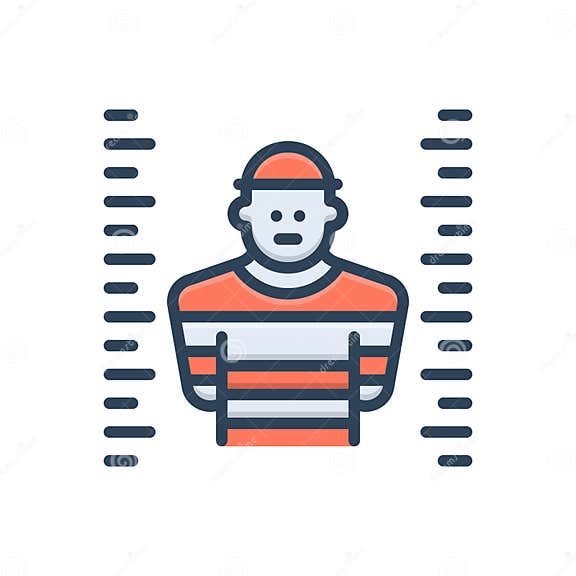 Color Illustration Icon for Criminal, Offender and Culprit Stock Vector ...