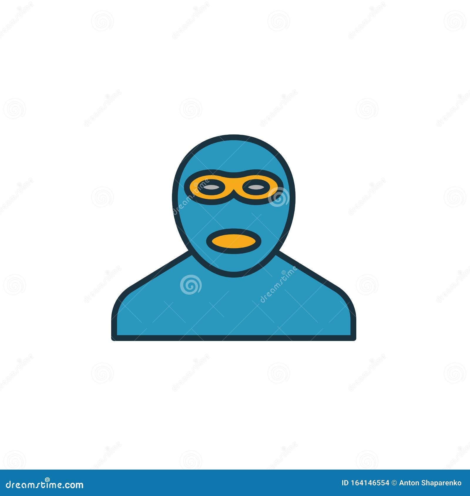 Criminal Icon. Simple Element from Security Icons Collection Stock ...